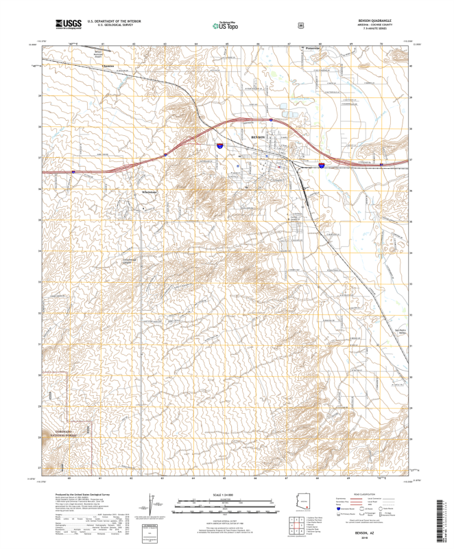 Benson Arizona - 24k Topo Map
