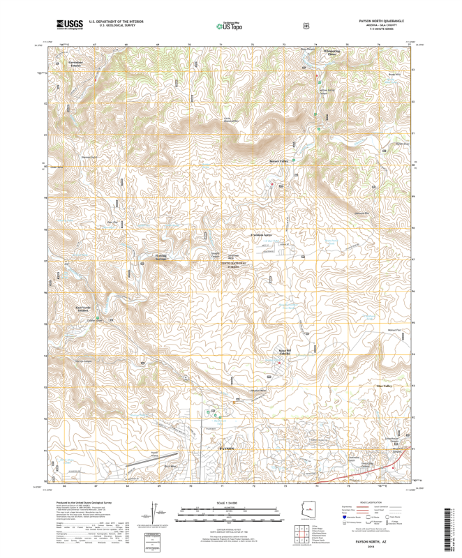 Payson North Arizona - 24k Topo Map