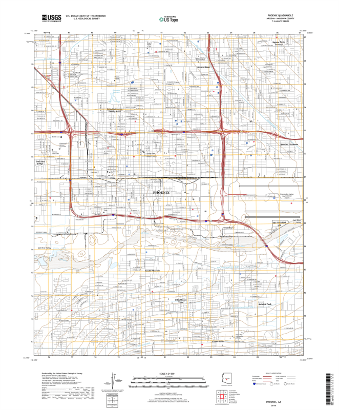Phoenix Arizona - 24k Topo Map