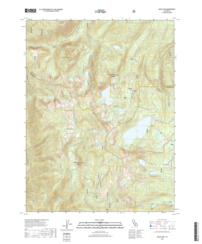 Gold Lake California - 24k Topo Map