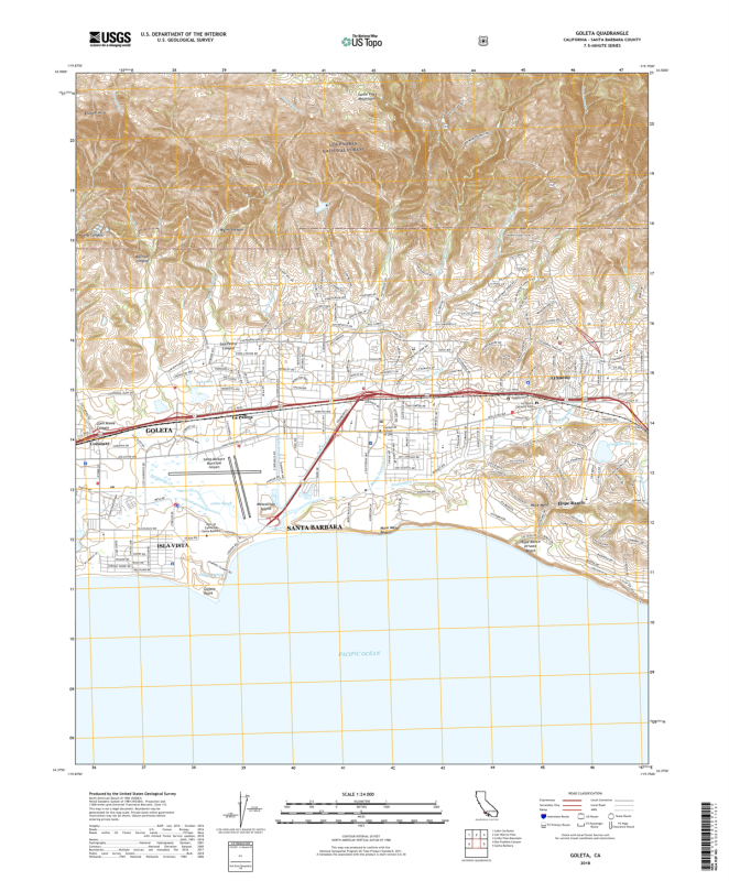 Goleta California - 24k Topo Map