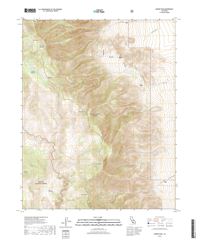 Haiwee Pass California - 24k Topo Map