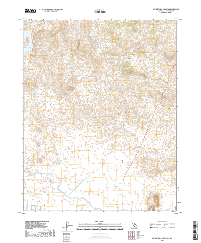 Little Table Mountain California - 24k Topo Map