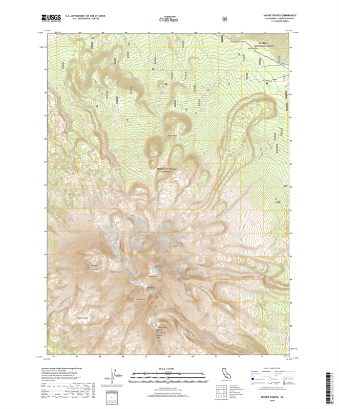 Mount Shasta California - 24k Topo Map
