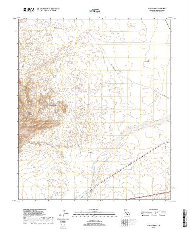 Painted Gorge California - 24k Topo Map