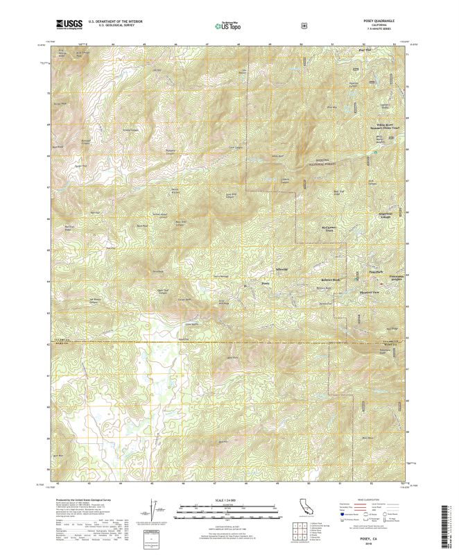 Posey California - 24k Topo Map