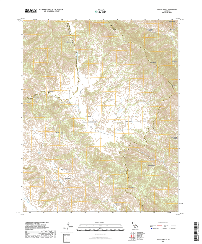 Priest Valley California - 24k Topo Map
