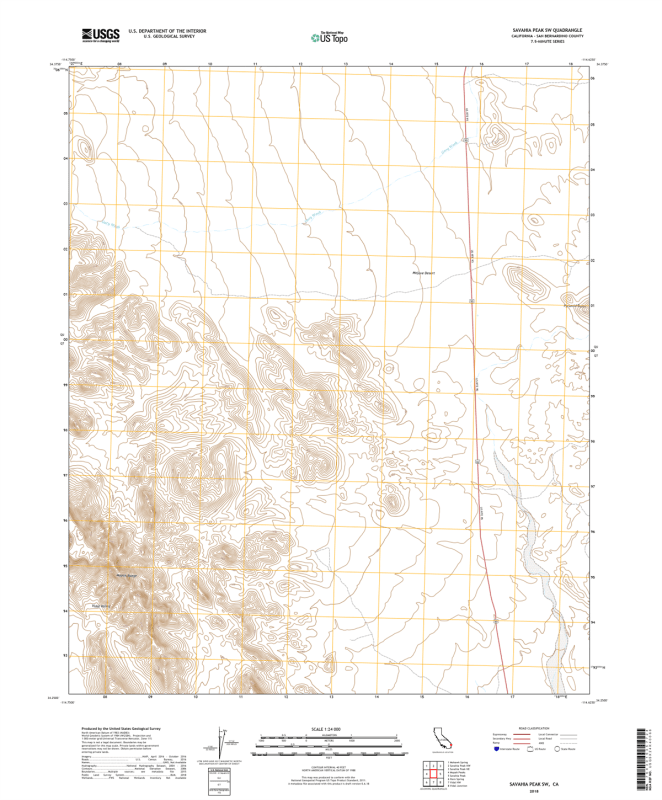 Savahia Peak SW California - 24k Topo Map