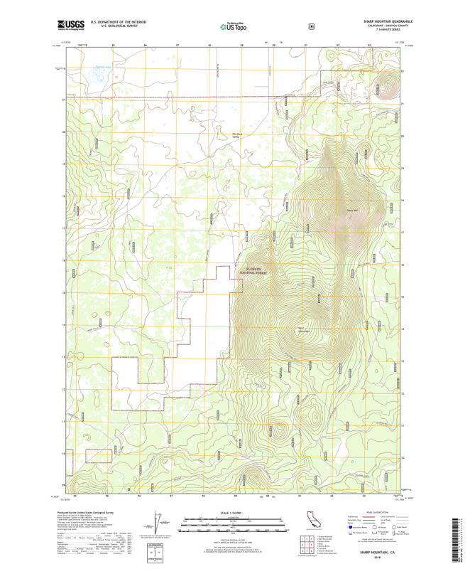 Sharp Mountain California - 24k Topo Map