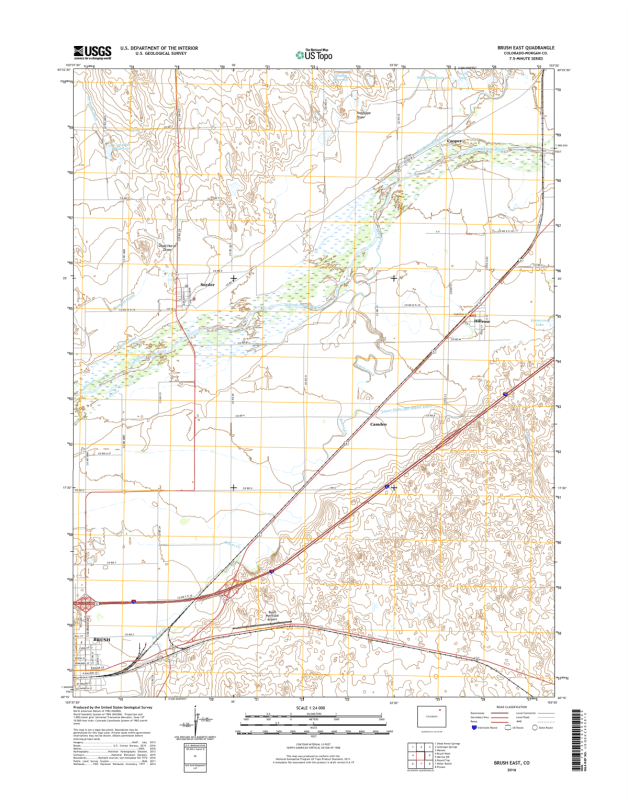 Brush East Colorado - 24k Topo Map