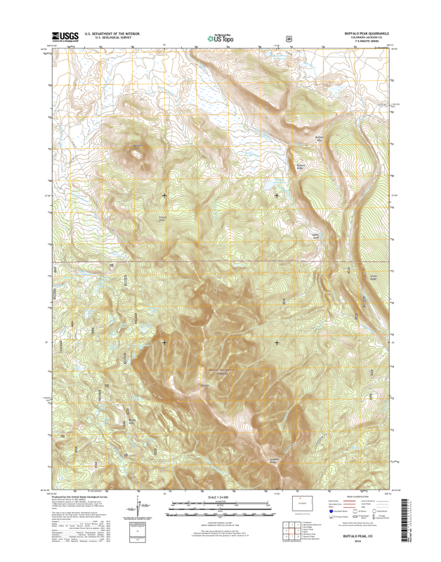 Buffalo Peak Colorado - 24k Topo Map