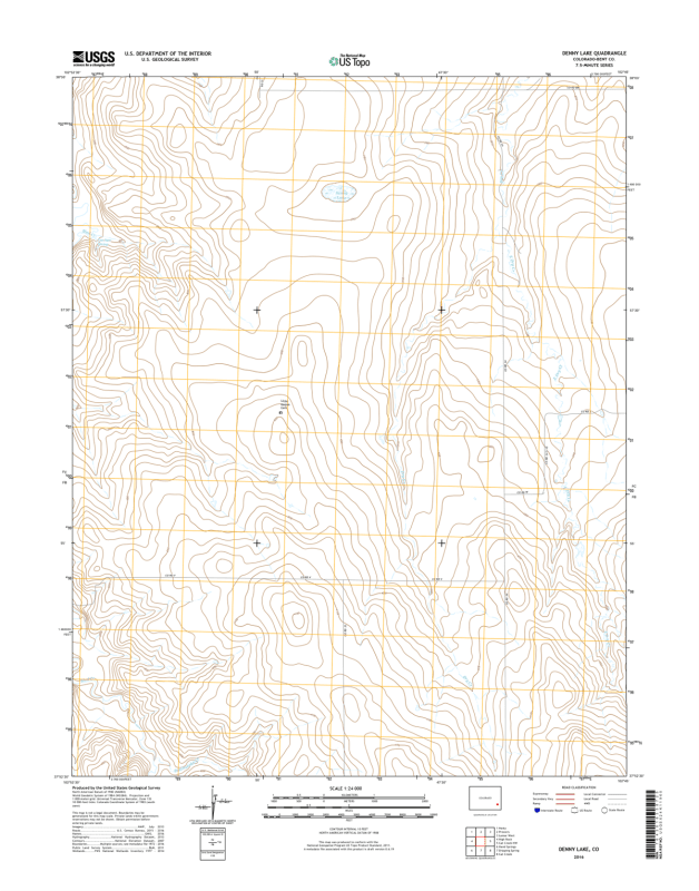 Denny Lake Colorado - 24k Topo Map