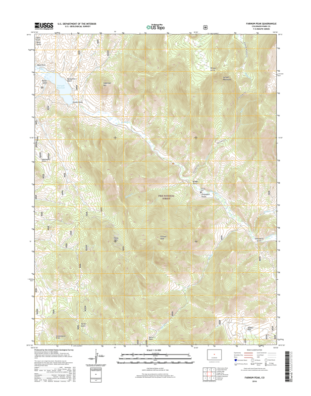 Farnum Peak Colorado - 24k Topo Map