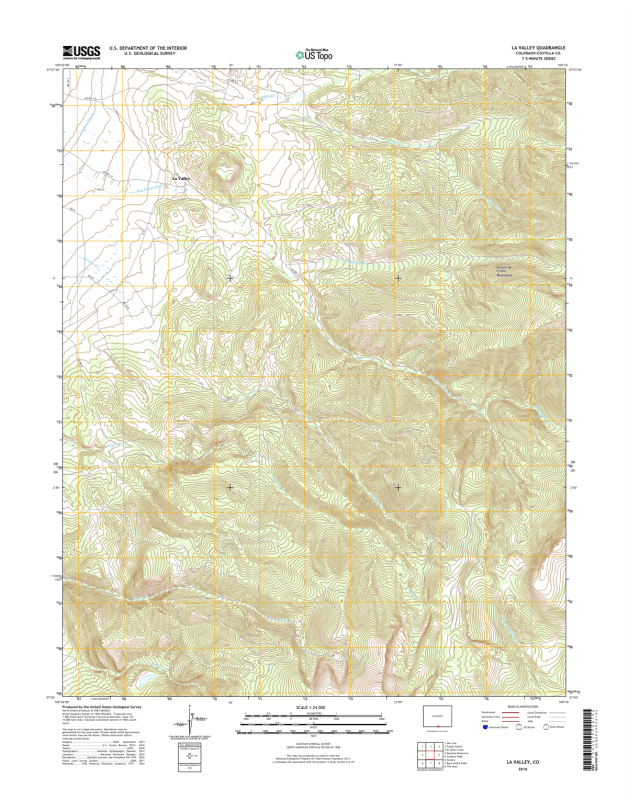La Valley Colorado - 24k Topo Map