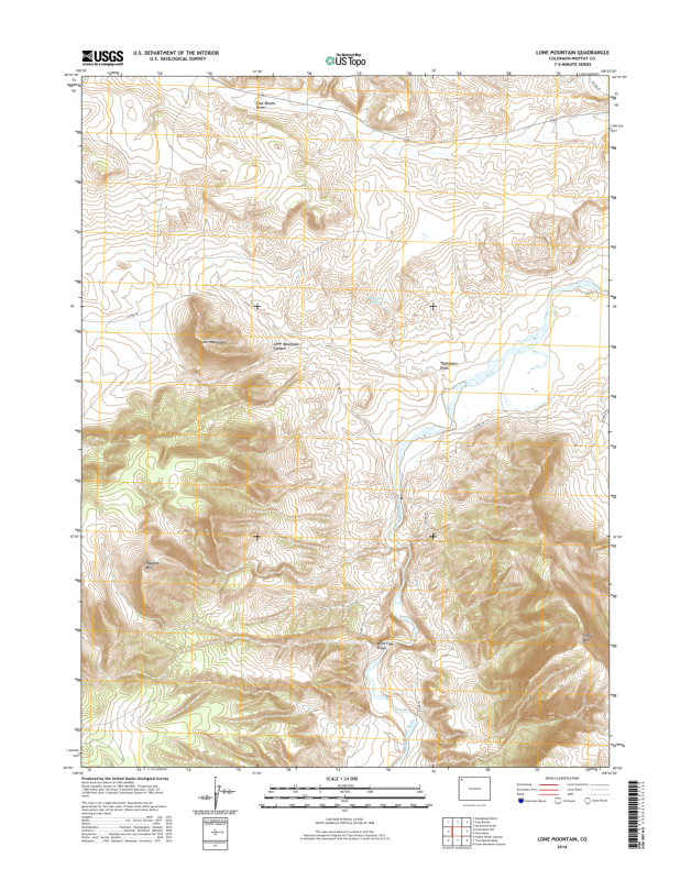 Lone Mountain Colorado - 24k Topo Map