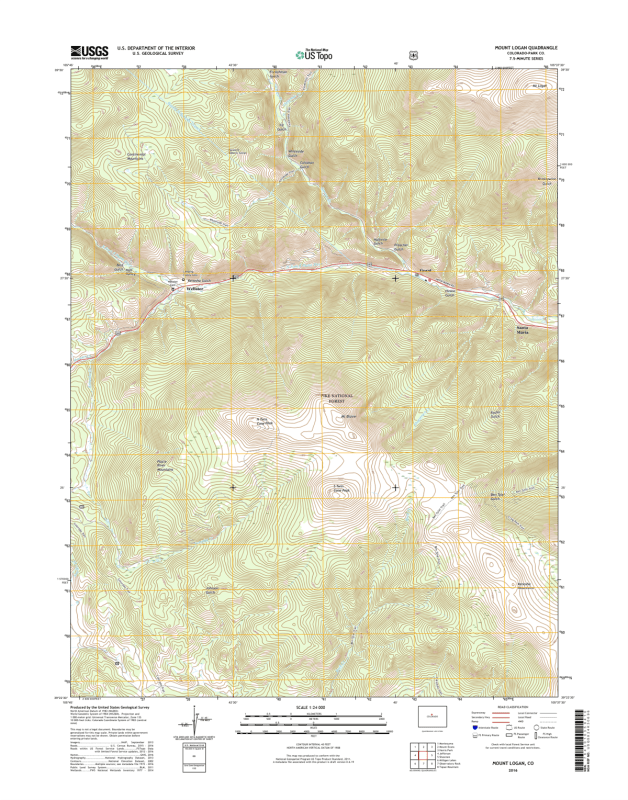 Mount Logan Colorado - 24k Topo Map