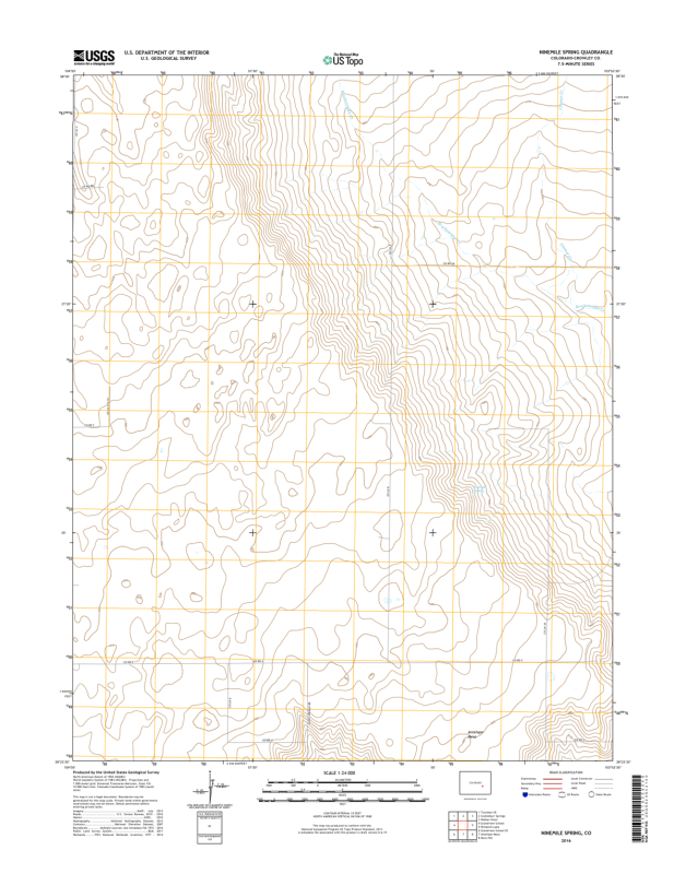 Ninemile Spring Colorado - 24k Topo Map