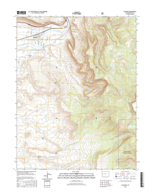 Palisade Colorado - 24k Topo Map