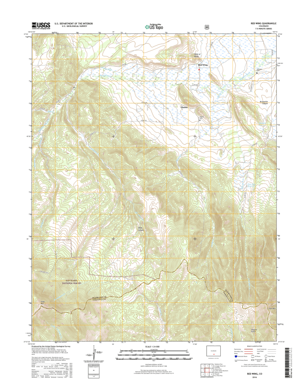 Red Wing Colorado - 24k Topo Map