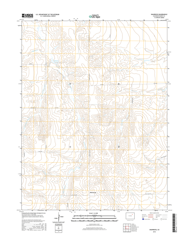 Shamrock Colorado - 24k Topo Map