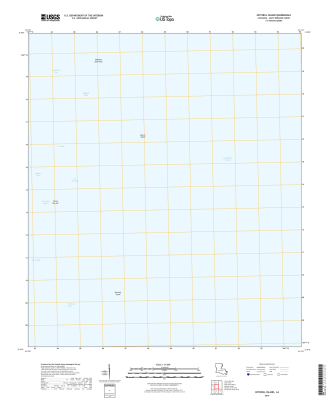 Mitchell Island Louisiana - 24k Topo Map
