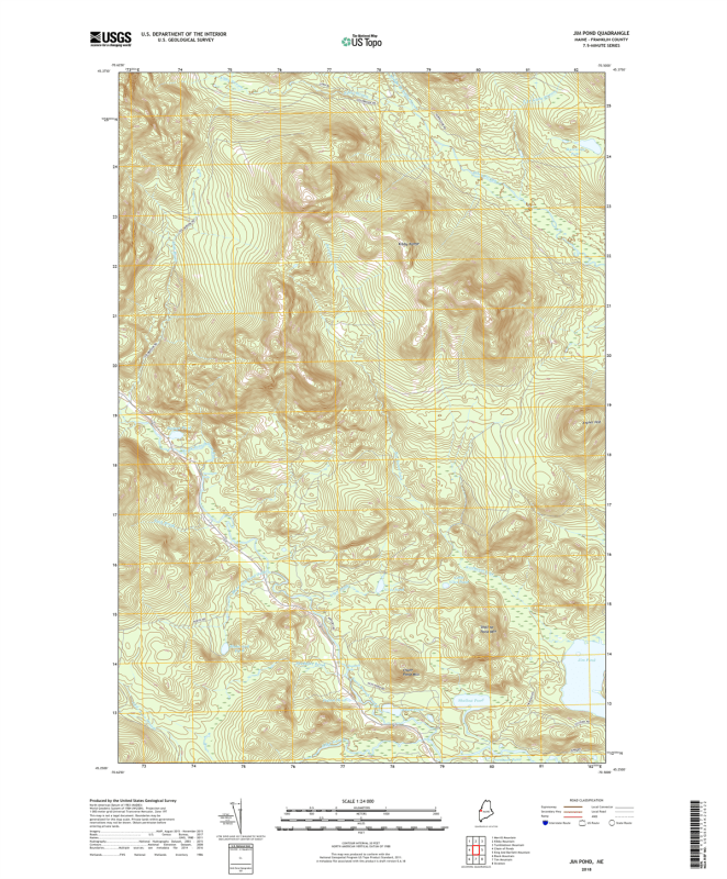 Jim Pond Maine - 24k Topo Map