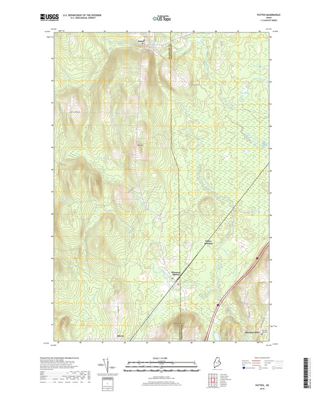 Patten Maine - 24k Topo Map