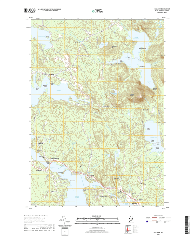 Sullivan Maine - 24k Topo Map