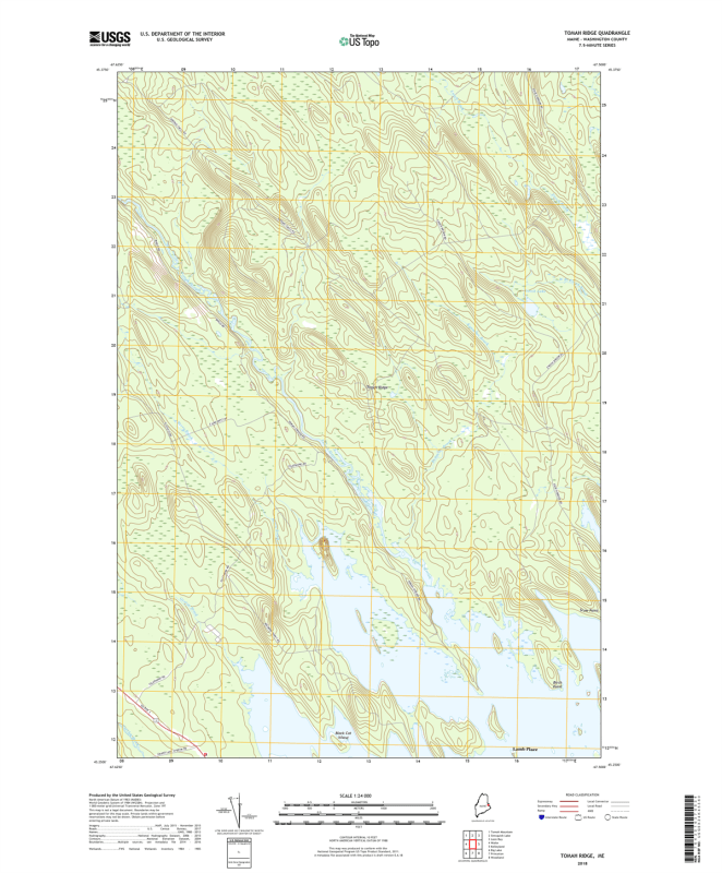 Tomah Ridge Maine - 24k Topo Map