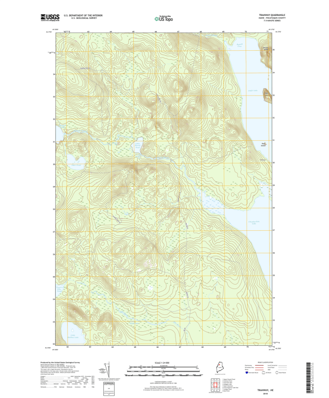 Tramway Maine - 24k Topo Map