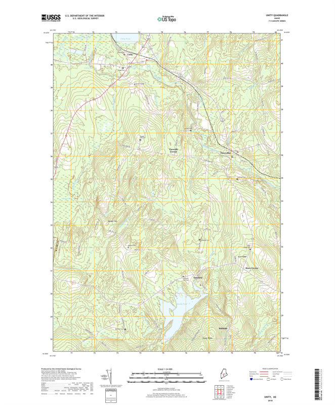Unity Maine - 24k Topo Map