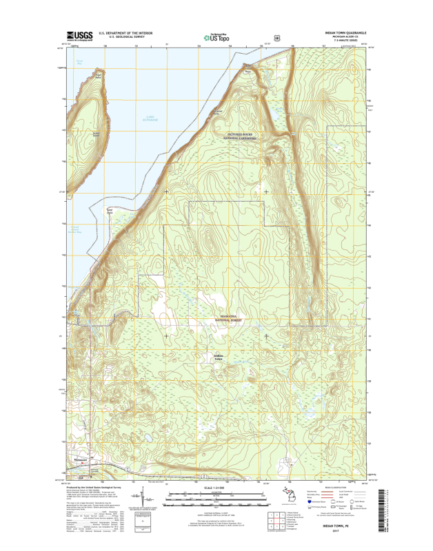Indian Town Michigan - 24k Topo Map
