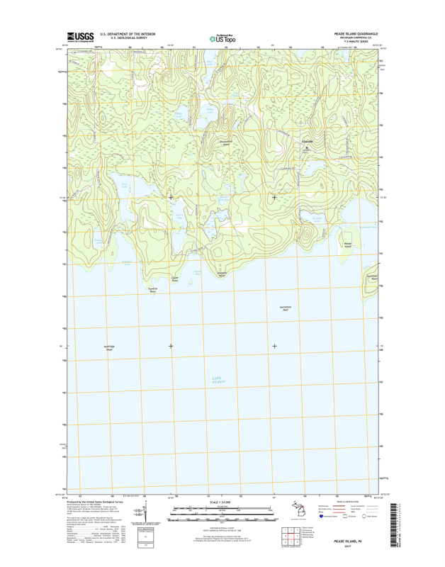 Meade Island Michigan - 24k Topo Map