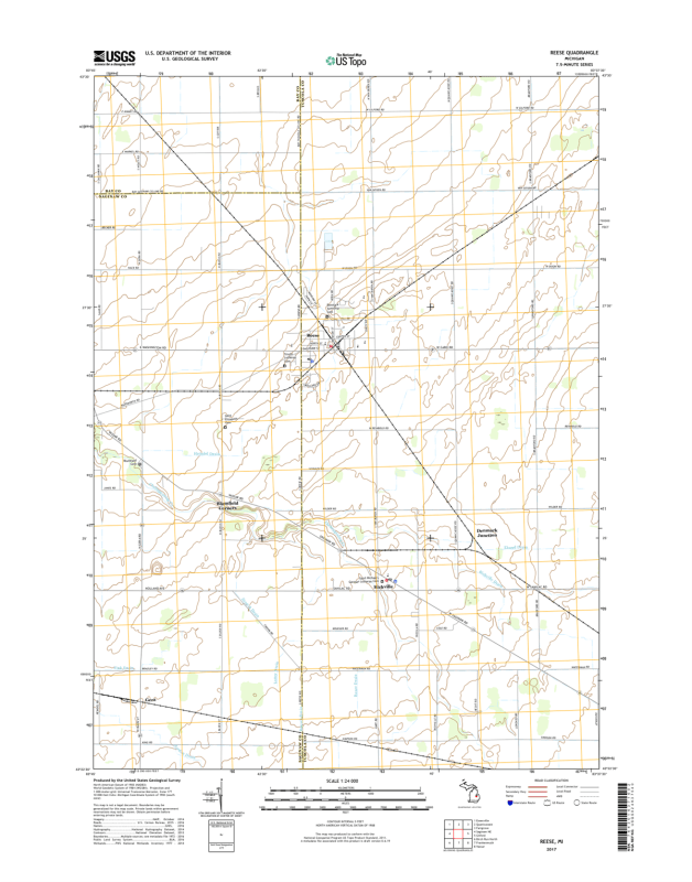 Reese Michigan - 24k Topo Map