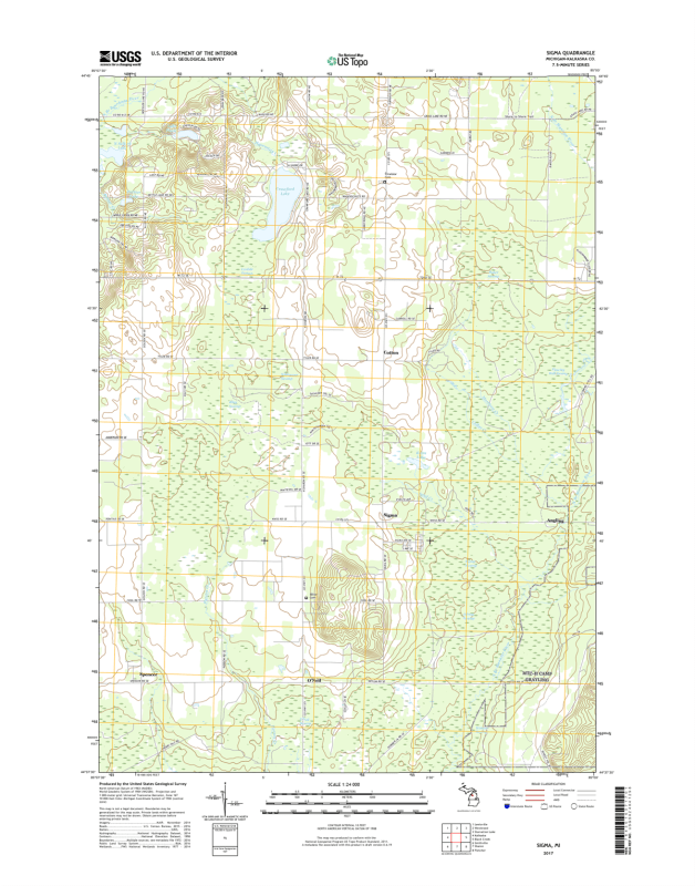 Sigma Michigan - 24k Topo Map