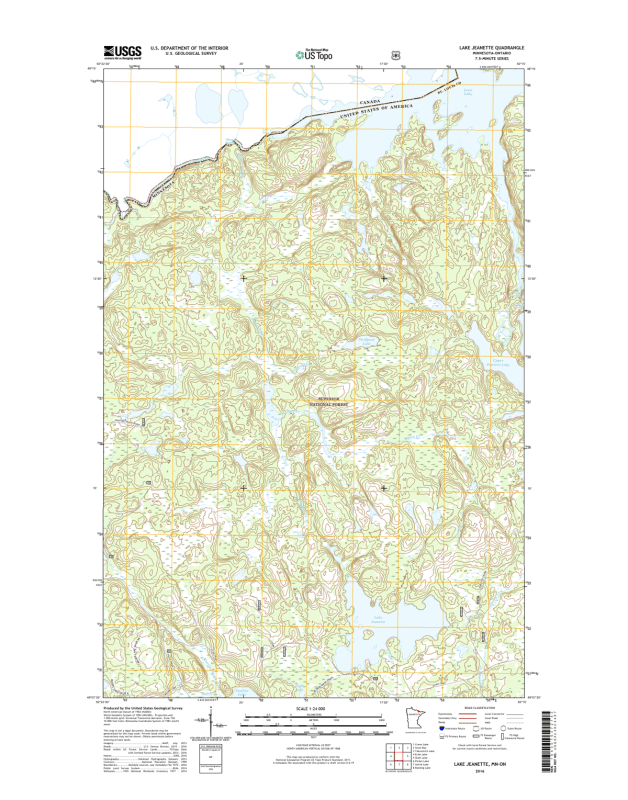 Lake Jeanette Minnesota - 24k Topo Map