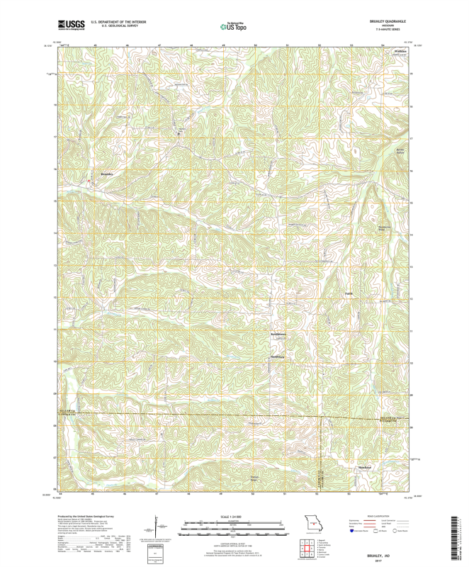 Brumley Missouri - 24k Topo Map