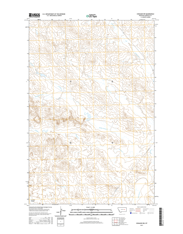 Cohagen SW Montana - 24k Topo Map