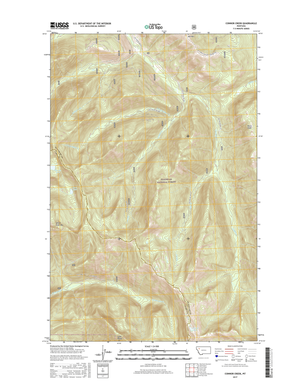 Connor Creek Montana - 24k Topo Map