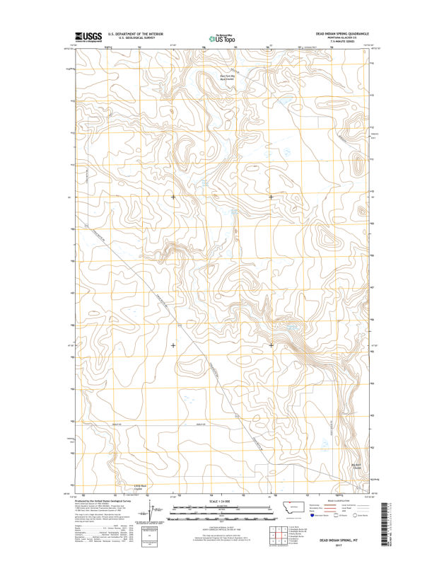 Dead Indian Spring Montana - 24k Topo Map