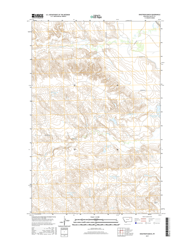 Engstrom Ranch Montana - 24k Topo Map