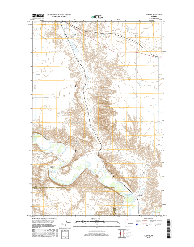 Naismith Montana - 24k Topo Map