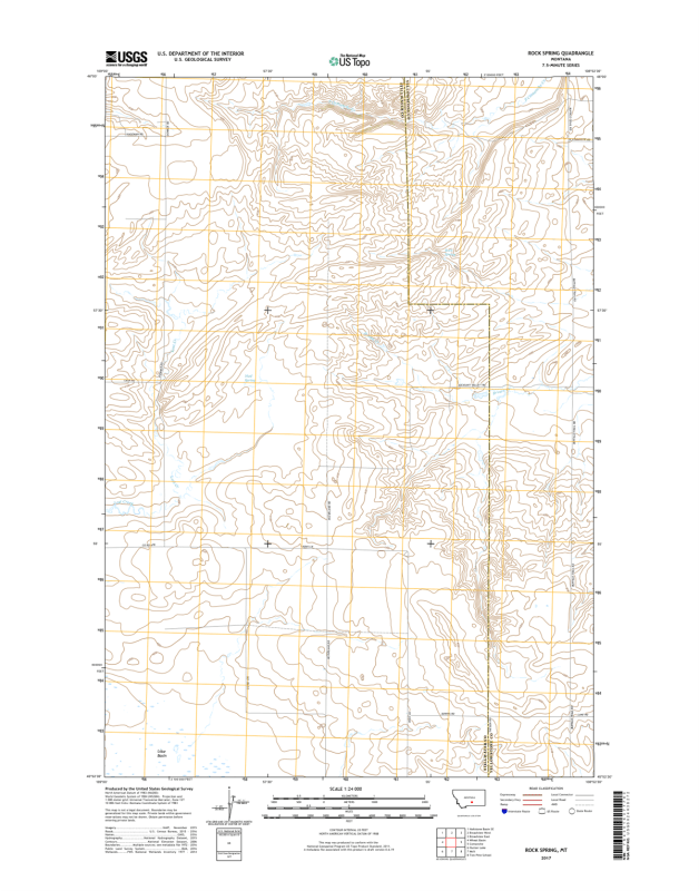 Rock Spring Montana - 24k Topo Map