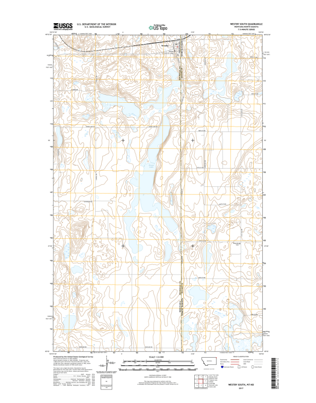 Westby South Montana - North Dakota - 24k Topo Map