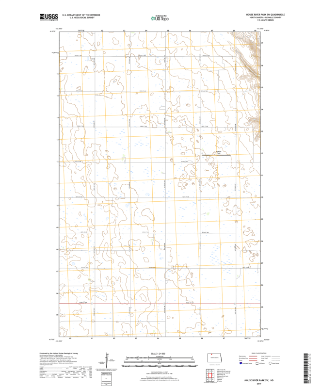 Mouse River Park SW North Dakota - 24k Topo Map