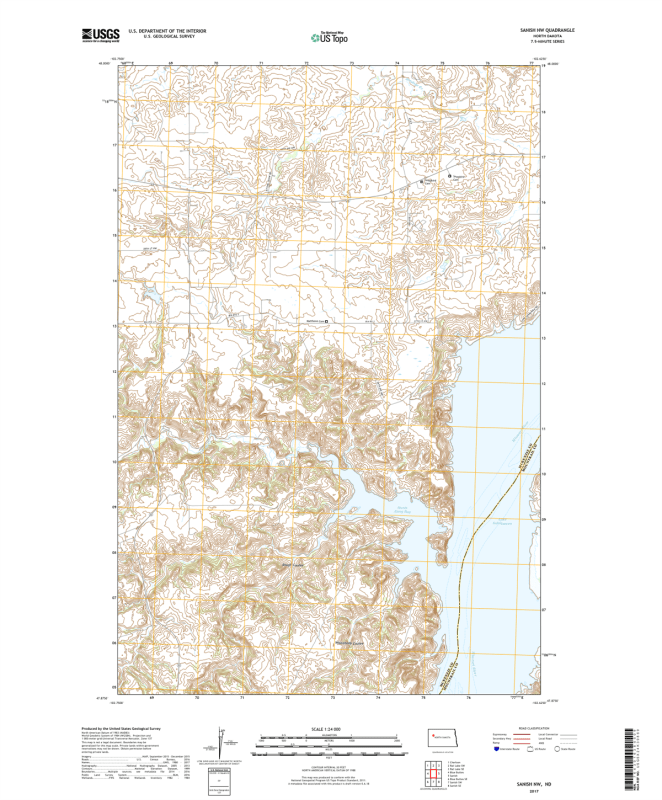 Sanish NW North Dakota - 24k Topo Map
