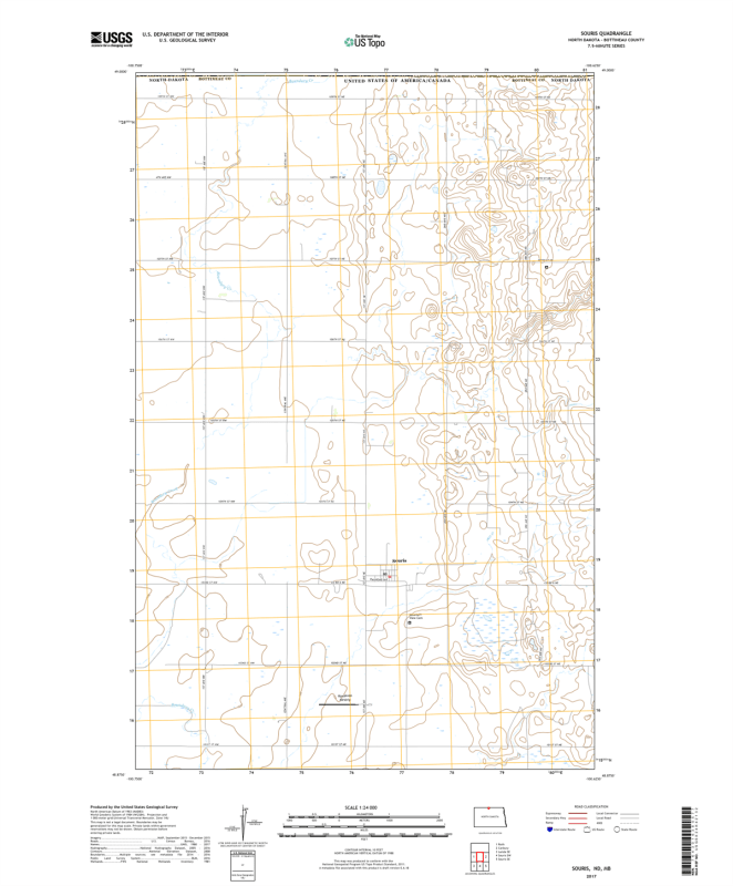 Souris North Dakota - 24k Topo Map