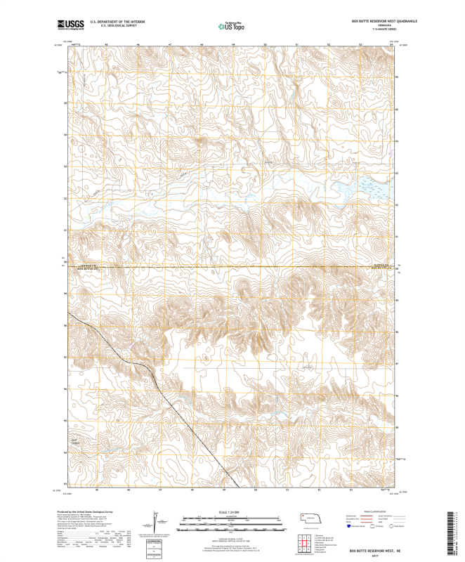 Box Butte Reservoir West - Nebraska - 24k Topo Map