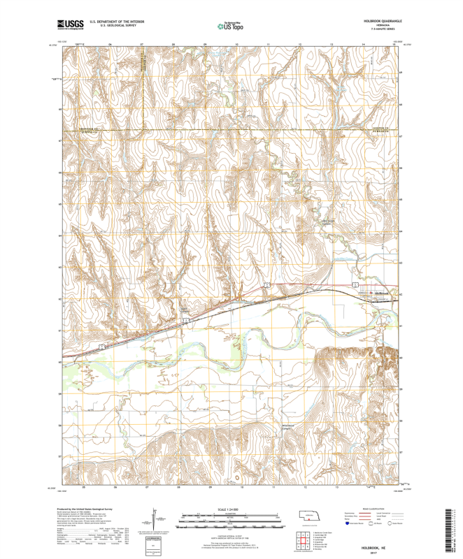 Holbrook - Nebraska - 24k Topo Map