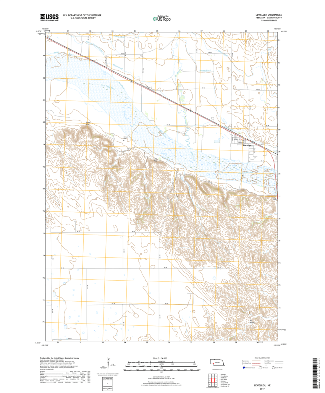 Lewellen - Nebraska - 24k Topo Map